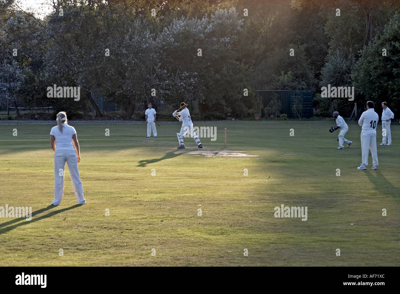 Local cricket match with Highgate Cricket Club including woman player ...