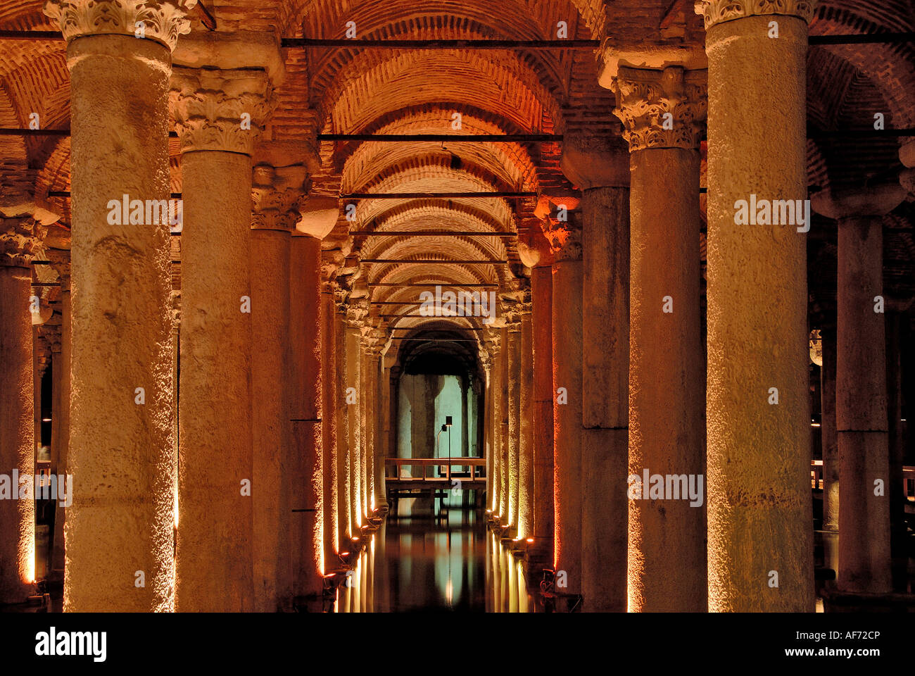 Underground cistern, Basilica, Sultan Ahmed Istanbul Turkey Stock Photo ...