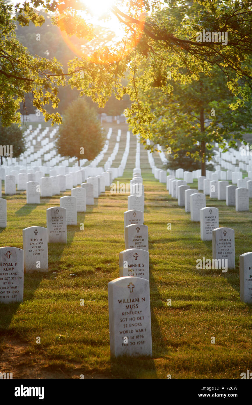 Headstone in Arlington National Cemetery, VA, USA Stock Photo - Alamy