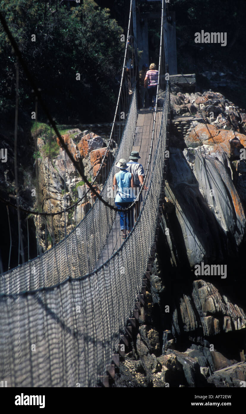 Suspension Bridge over Storms River Mouth at the Tsitsikamma National ...