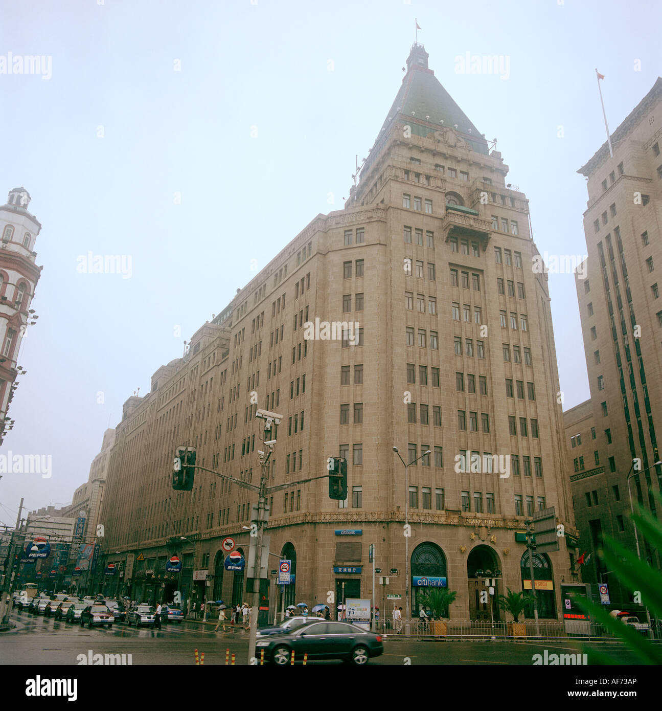 World Great Cities. The Fairmont Peace Hotel in the city of Shanghai in ...