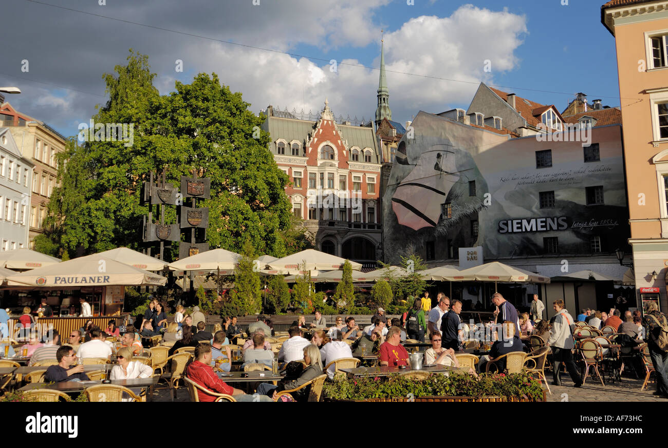 Cafe in doma laukums hi-res stock photography and images - Alamy
