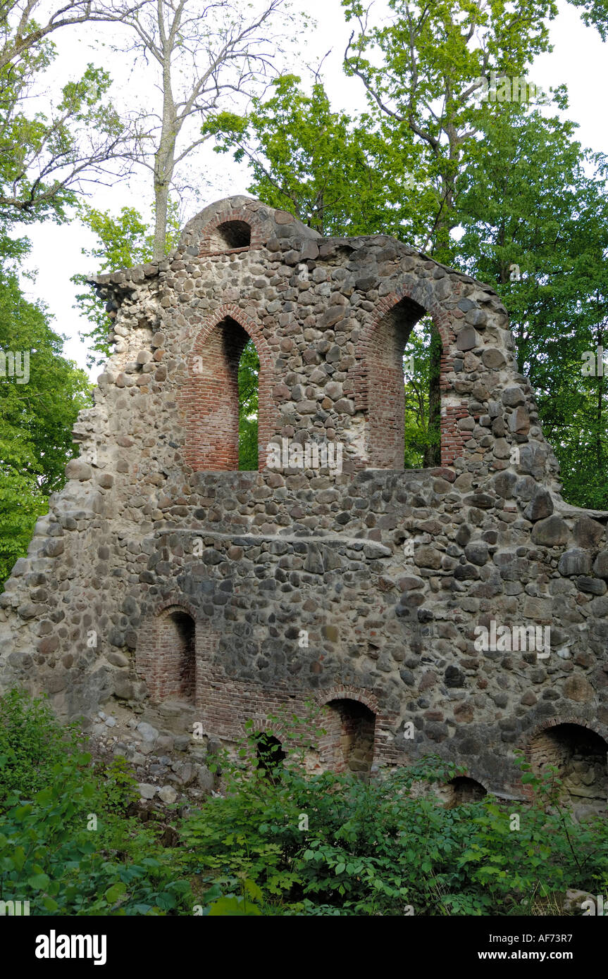 Remains of Krimulda castle, near Sigulda, Latvia Stock Photo - Alamy