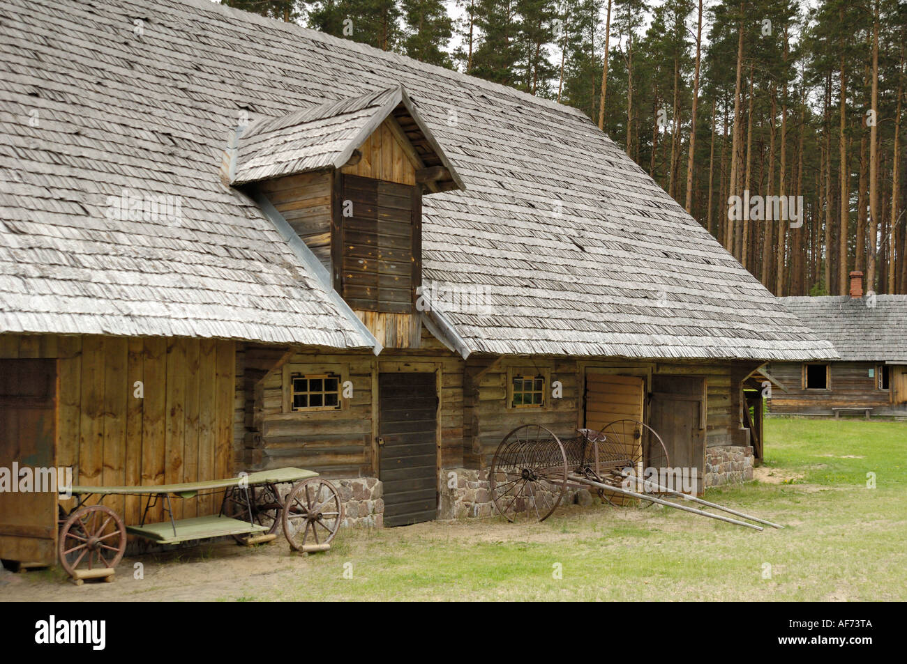 Traditional Latvian building from the Vidzeme region, Lativan Open Air ...
