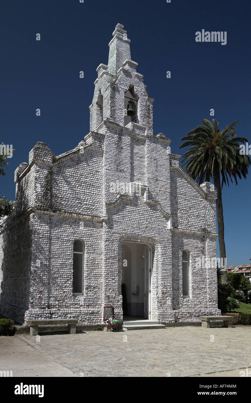 A Toxa La Toja shell church O Grove Galicia Rias Baias western Spain ...