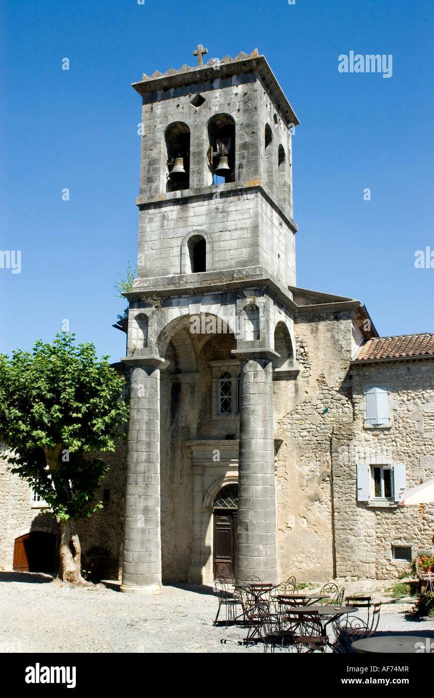 Gorges the Ardeche Alba La Roman church France French Stock Photo - Alamy