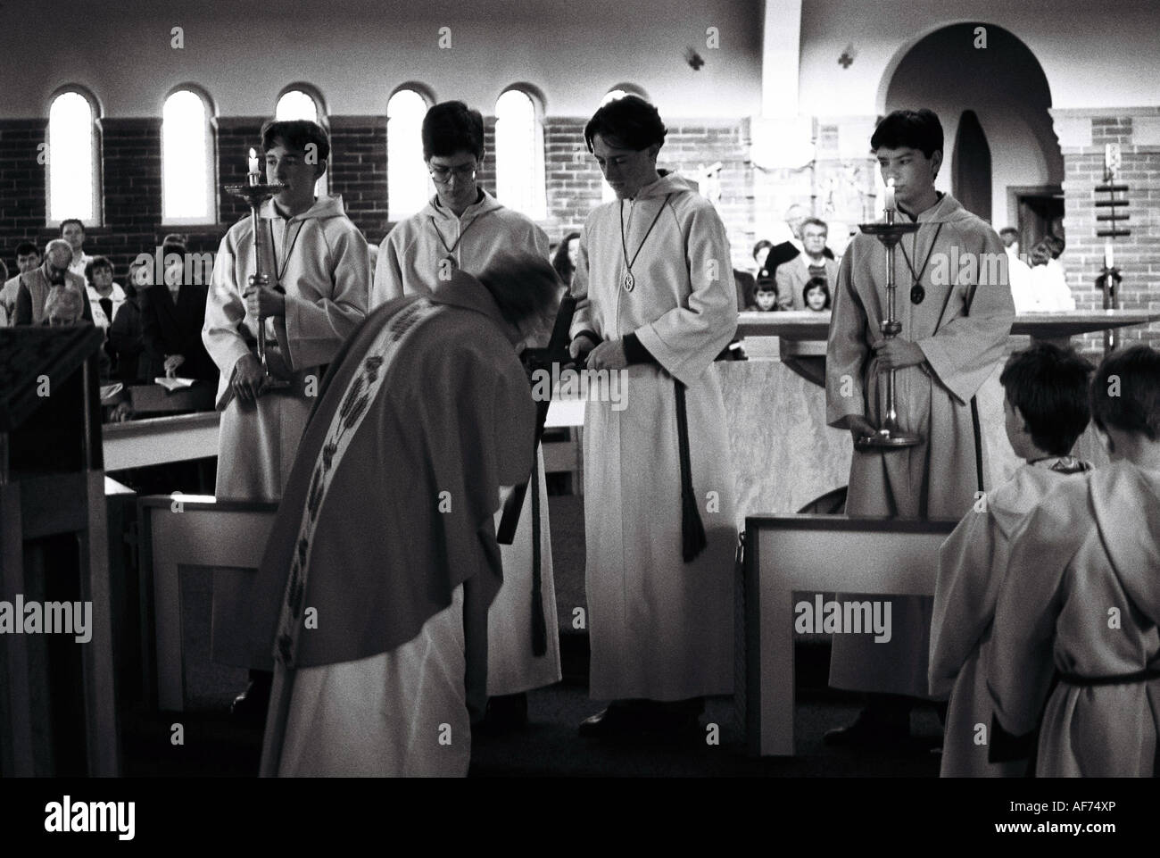Taken during a service at a catholic church Stock Photo - Alamy