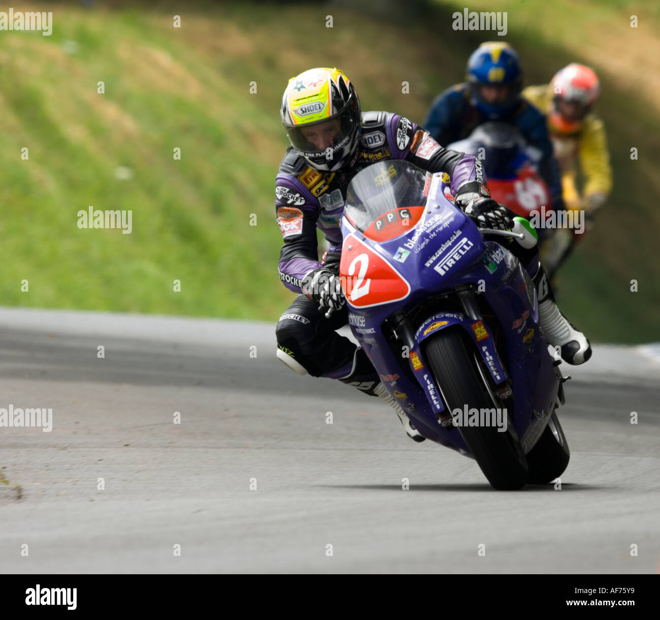 Ian lougher leading on the 1000cc CBR Honda Superbike Stock Photo - Alamy