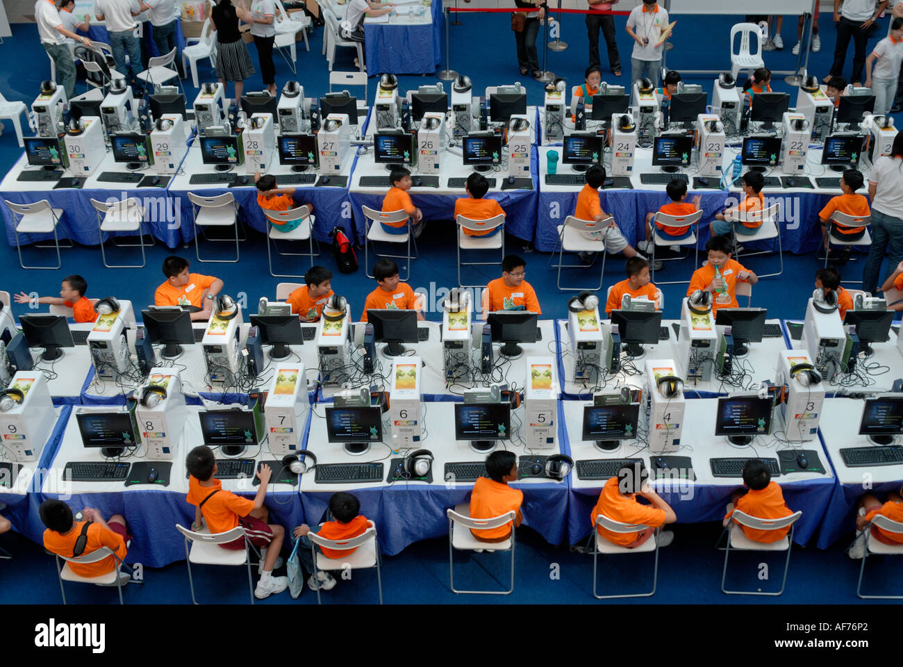 Singapore schoolchildren participating in national computer competition ...