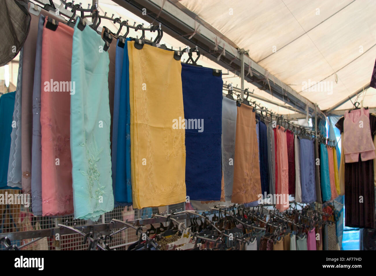 selendang shawl or scarf worn by Muslim Malay women Stock Photo - Alamy