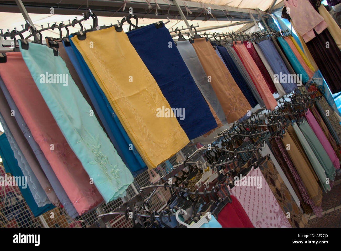selendang shawl or scarf worn by Muslim Malay women Stock Photo - Alamy