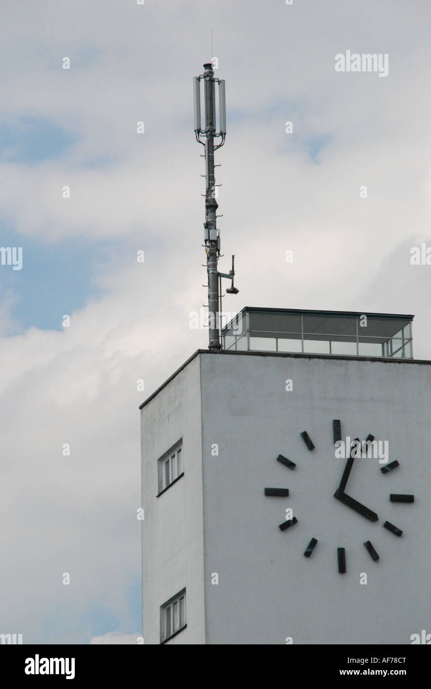 clock and antenna Stock Photo - Alamy
