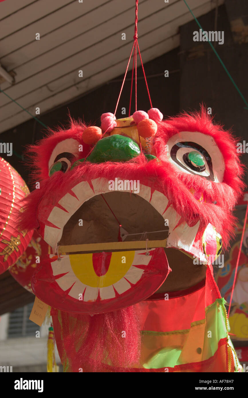 head of lion dance costume, used for lion dance, popular during chinese ...