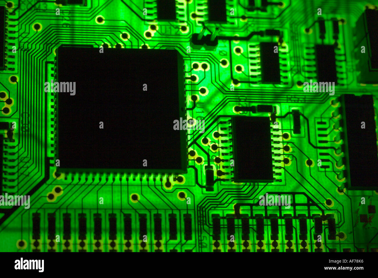 electronic circuit board with many ICs Stock Photo - Alamy