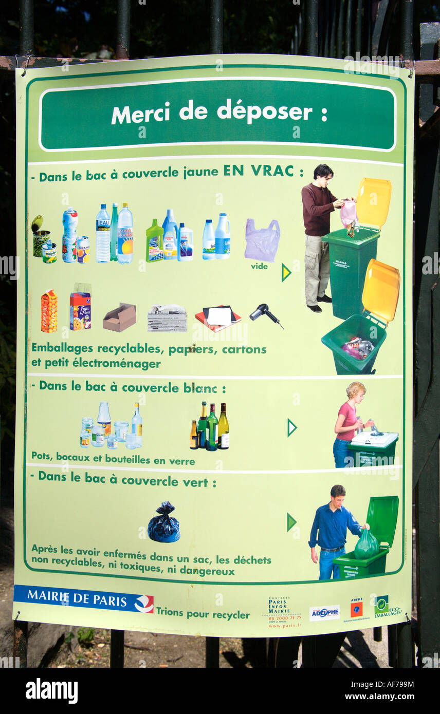 French recycling poster hi-res stock photography and images - Alamy