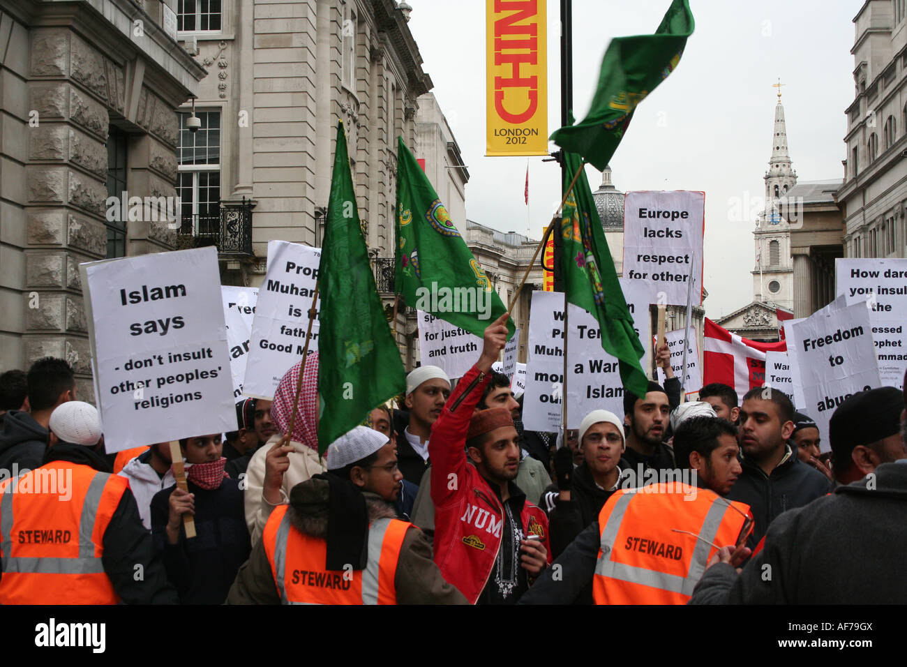 Islamic Protesters Marching Through London Stock Photo - Alamy