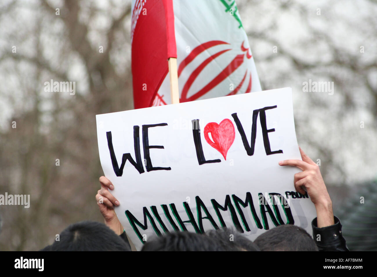 Islamic Protest in London Against the Danish Cartoons Issue Stock Photo ...