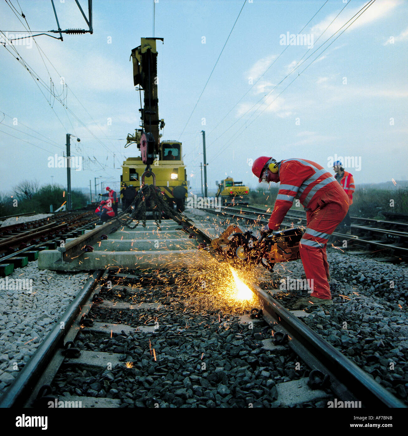 Rail track workers uk hi-res stock photography and images - Alamy
