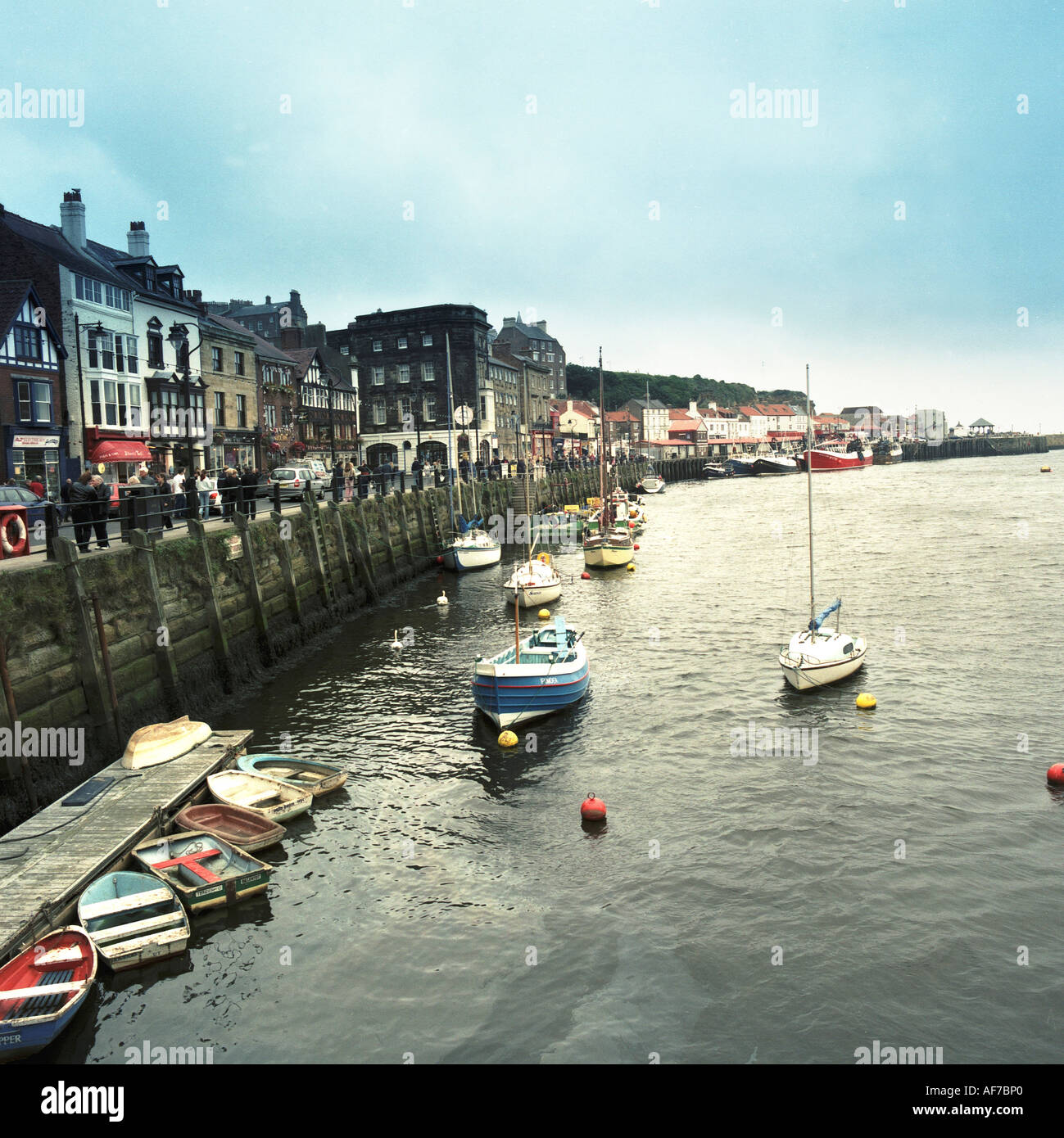 United Kingdom. England. North Yorkshire. Whitby harbour front Stock ...