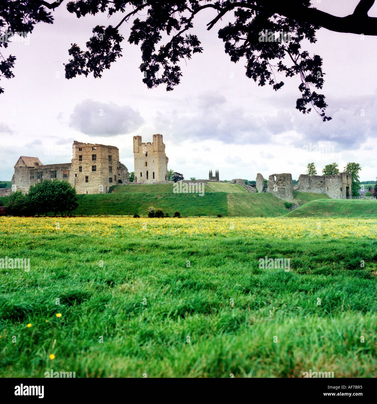 United Kingdom. England. Yorkshire Dales. Helmsley Castle ruin Stock ...