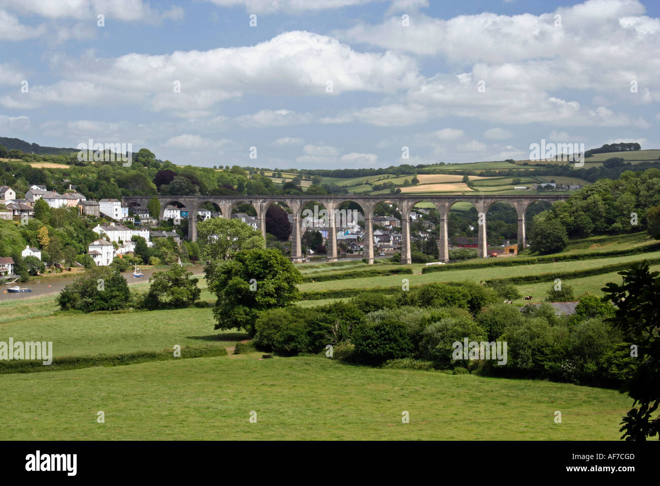 Calstock Valley and Viaduct, Cornwall, UK, Europe Stock Photo - Alamy