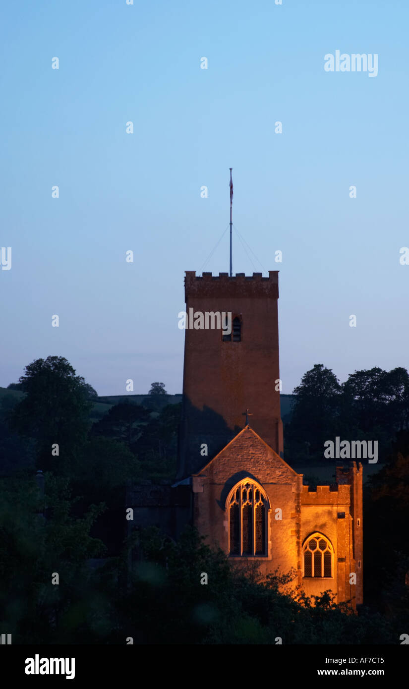 Saint Gabriel church in Stoke Gabriel England sun set Stock Photo - Alamy