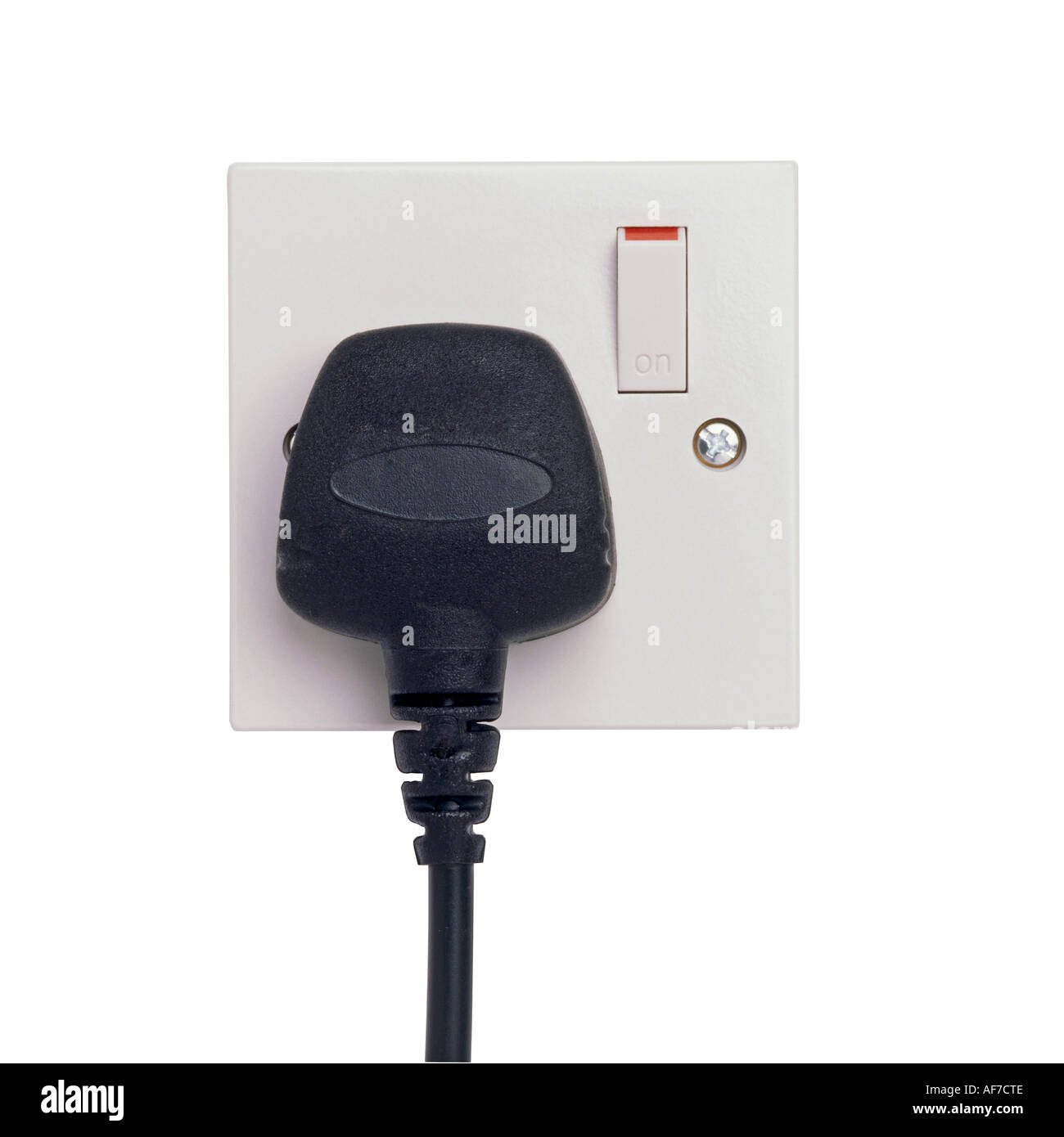 A black plug in an electrical socket Stock Photo - Alamy