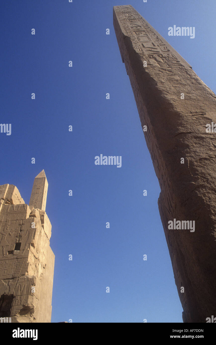 Obelisks Inside "Karnack Temple Stock Photo - Alamy