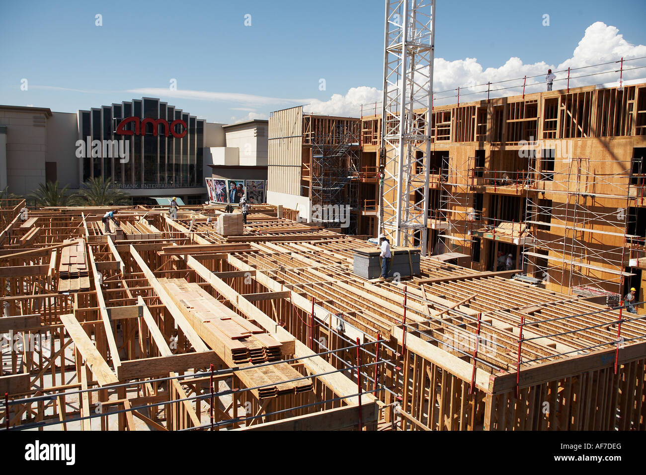 Wide View of Construction Site in Burbank San Fernando Valley Los ...