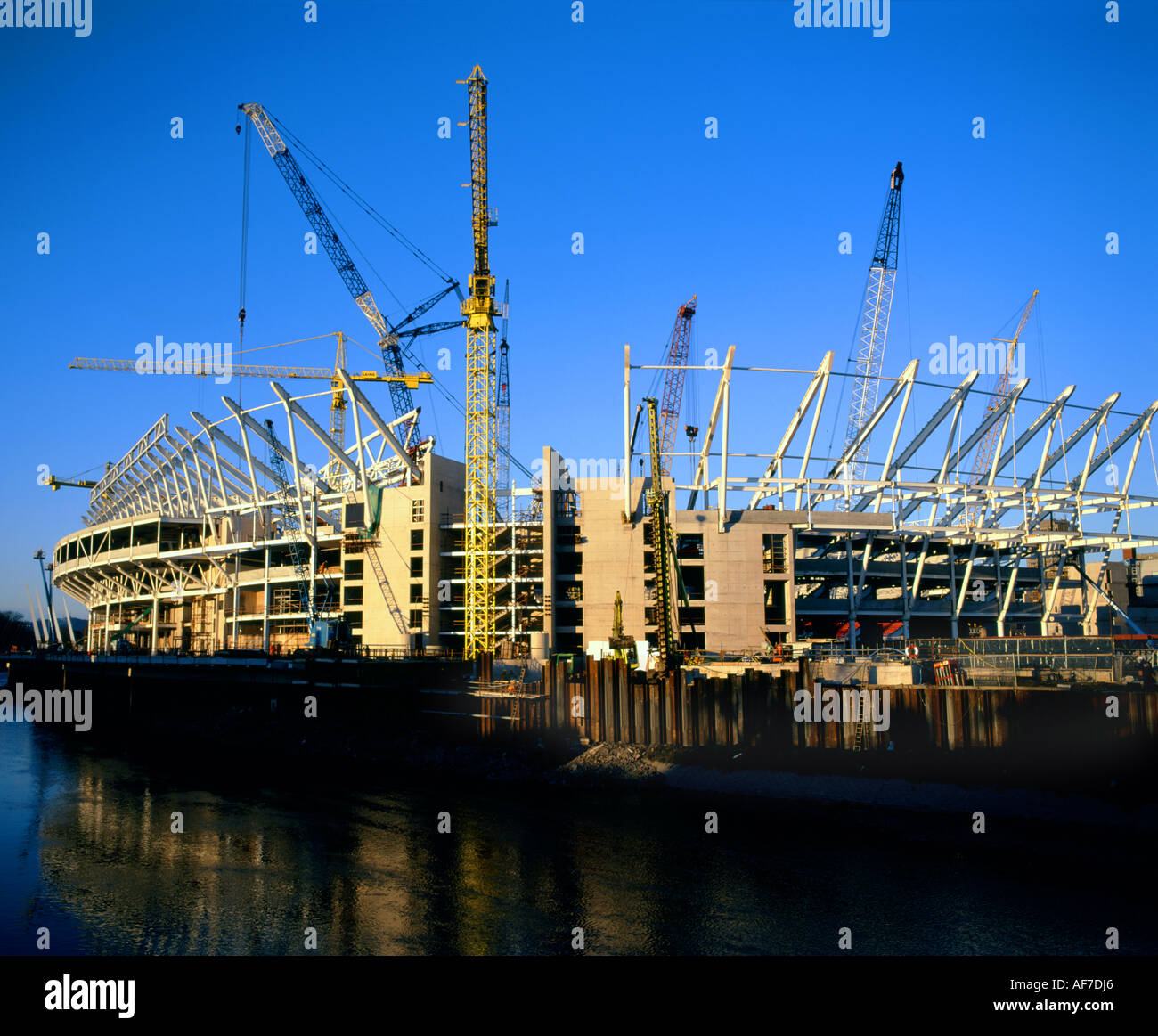 construction of millennium stadium cardiff Stock Photo - Alamy