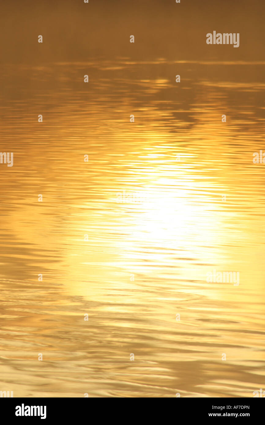morning sun reflecting off a lake Stock Photo - Alamy