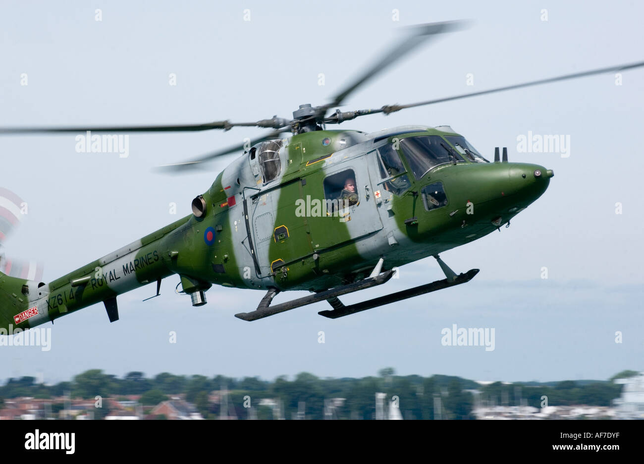 Royal Marines Lynx helicopter Stock Photo - Alamy