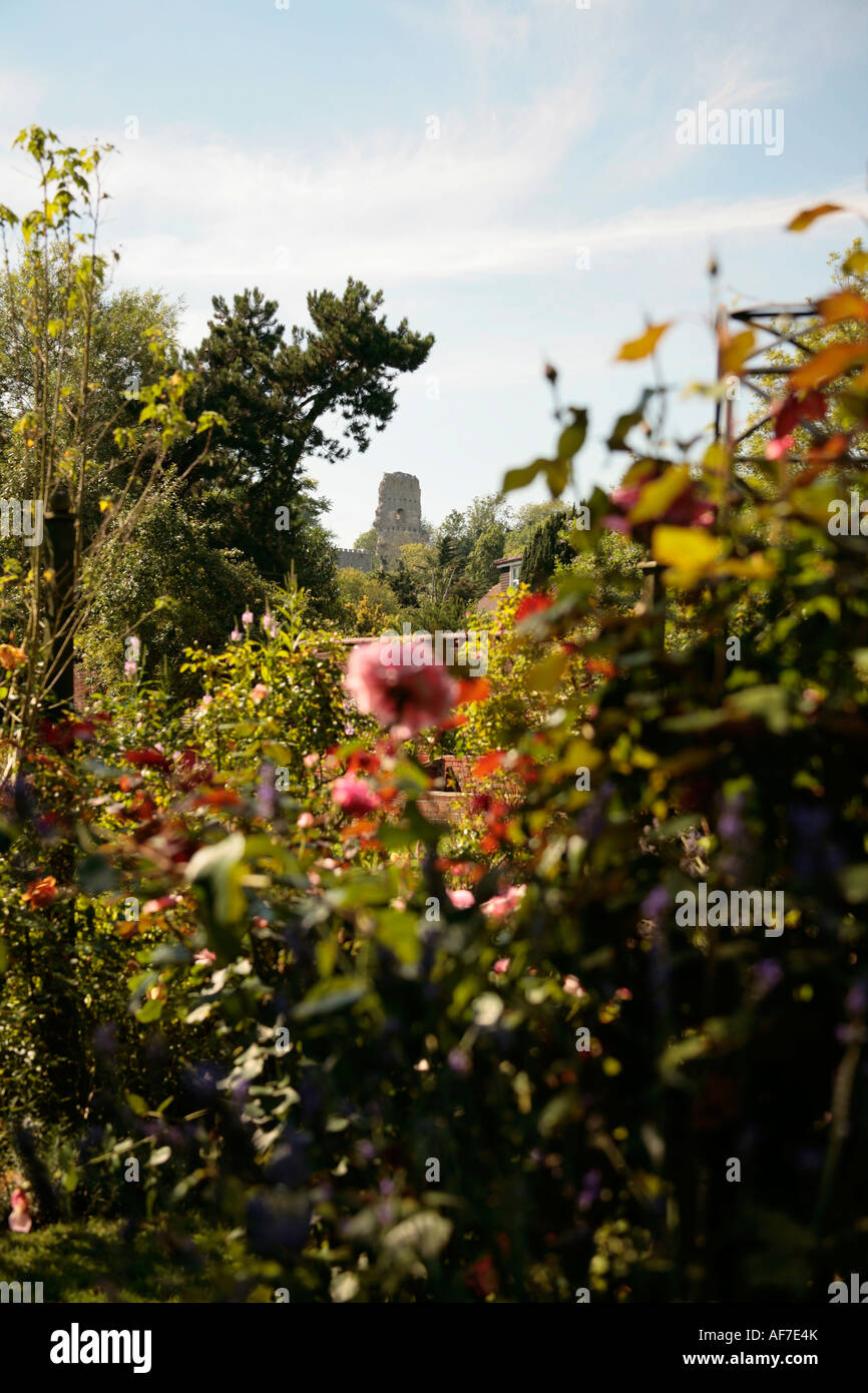 View of Bramber Castle from the garden at St Marys House, Bramber ...