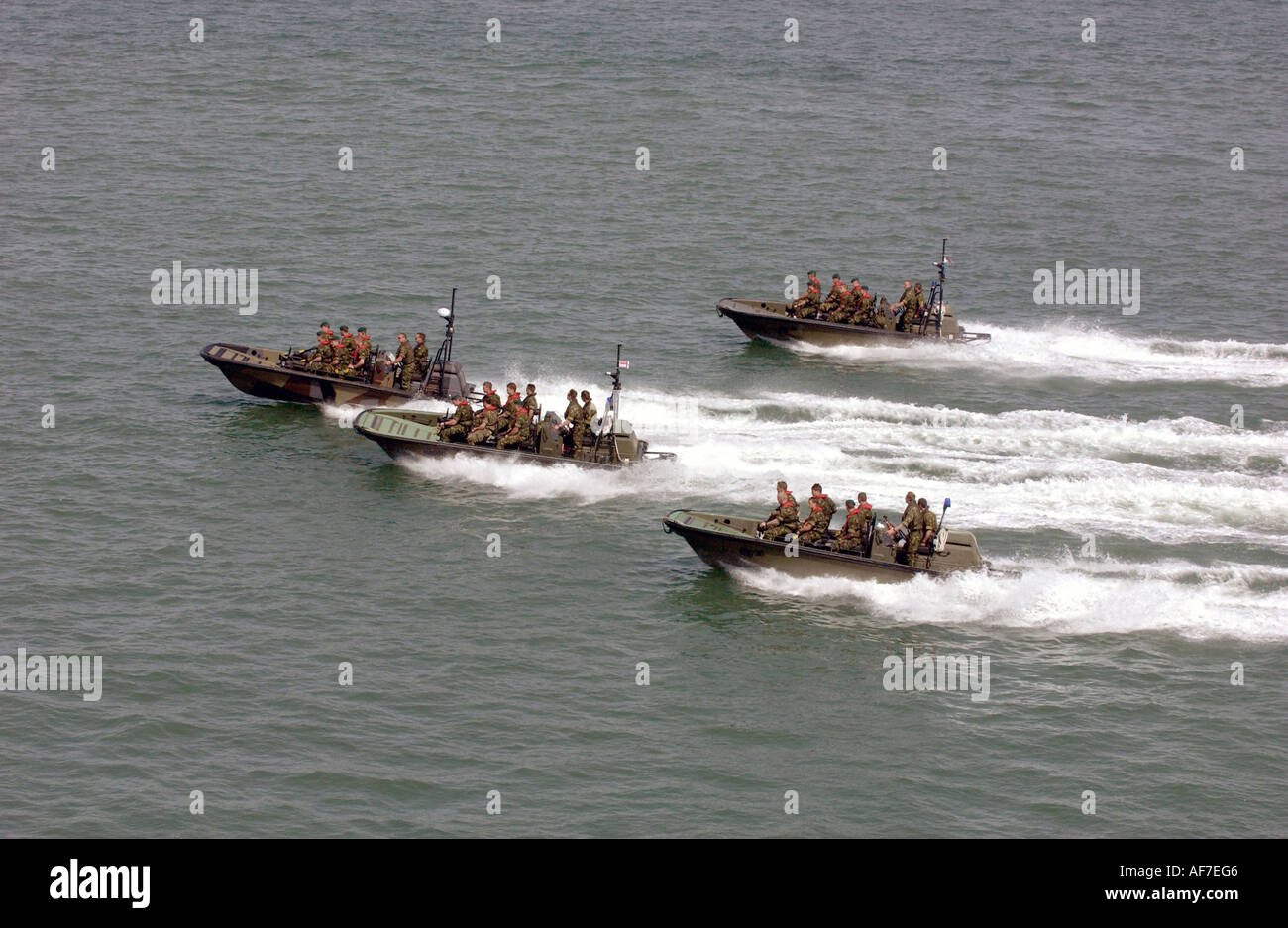 Royal Marines in rigid inflatable boats Stock Photo - Alamy