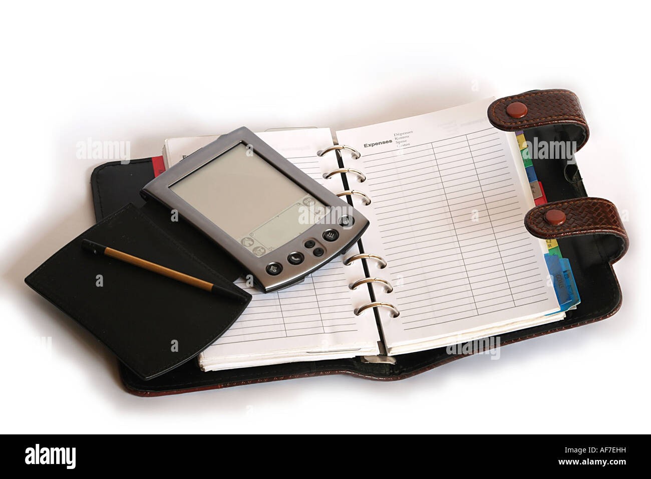 The businessman planer and pda Stock Photo - Alamy