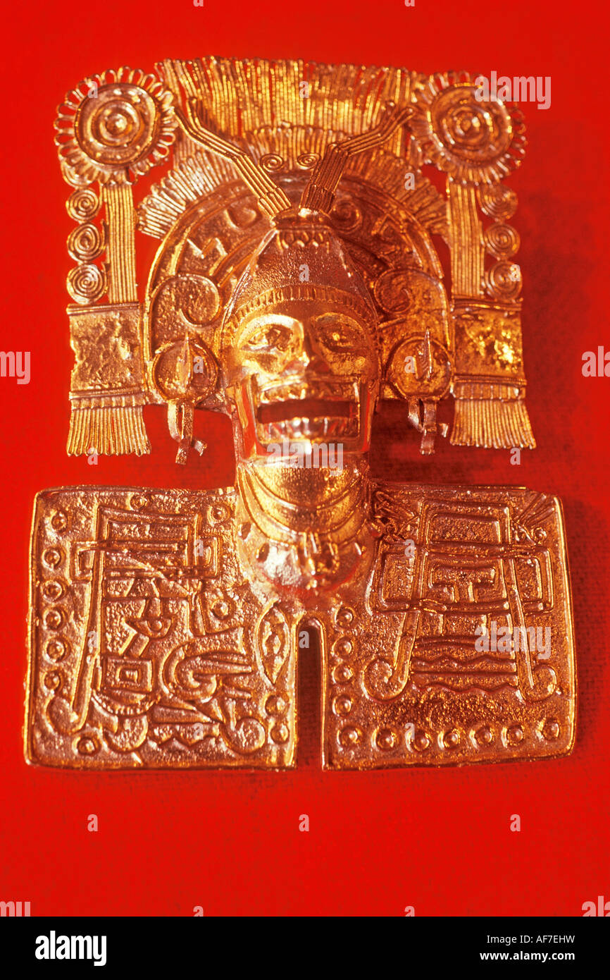 Mayan Indian gold medallion Archeological Museum Cancun Quintana Roo ...