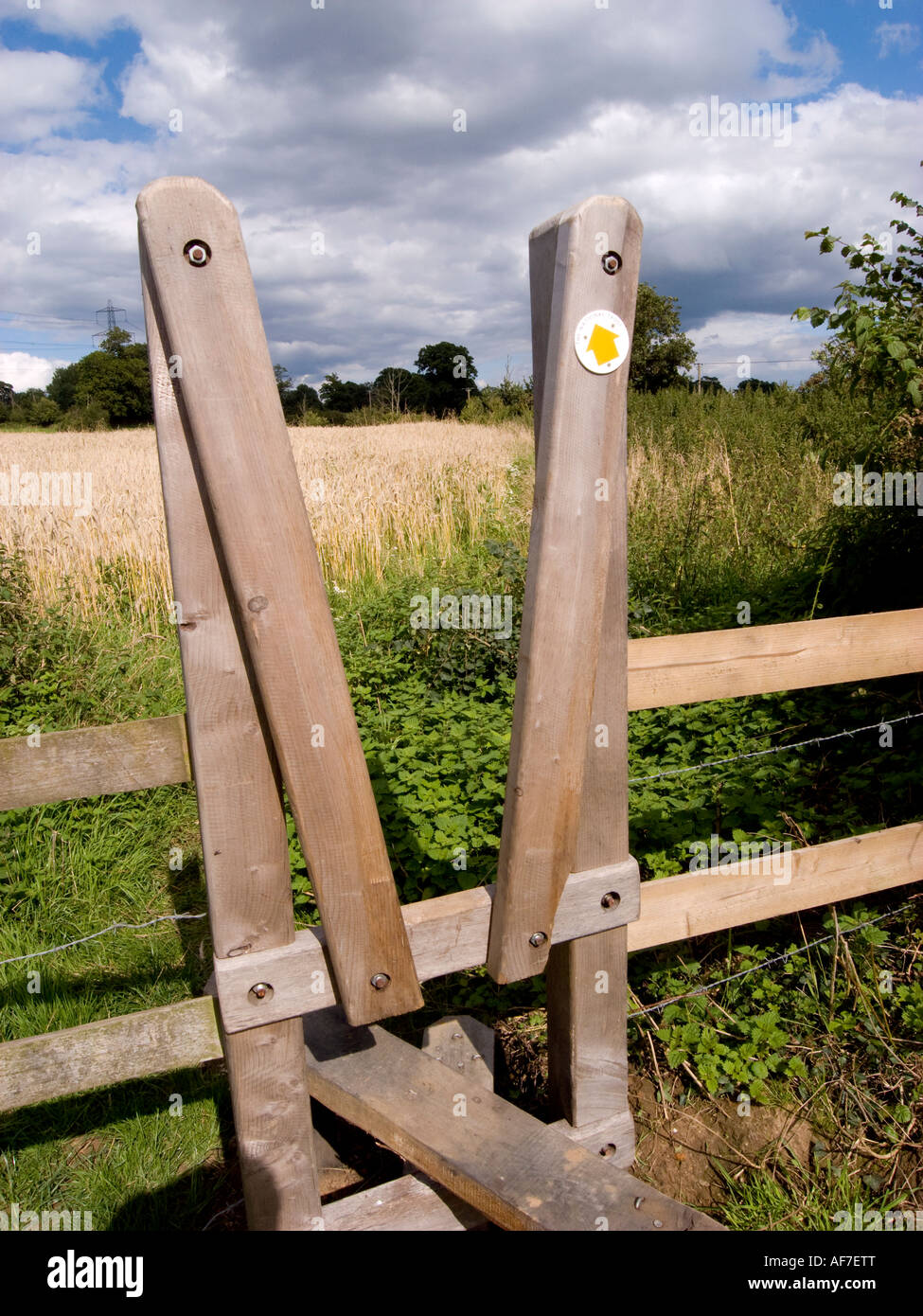 Stile on a rural footpath in Dorset Stock Photo - Alamy