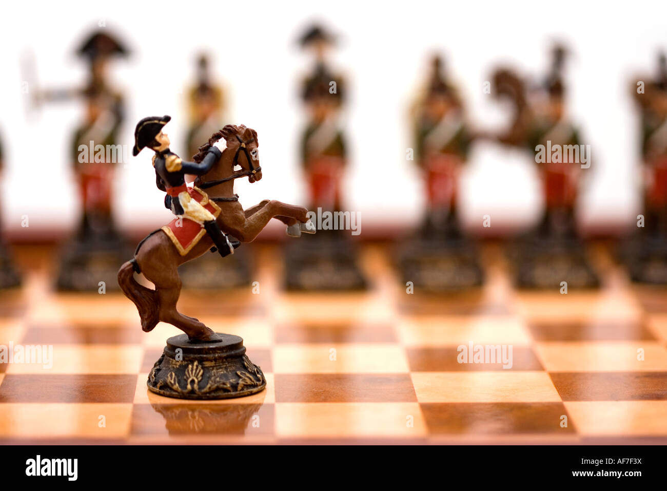 knight on chessboard chess Stock Photo - Alamy