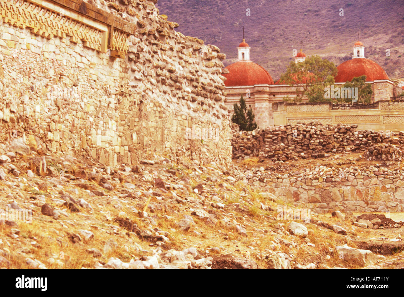 Mitla Church and Palace of Columns Mitla Archaeological Zone Oaxaca ...