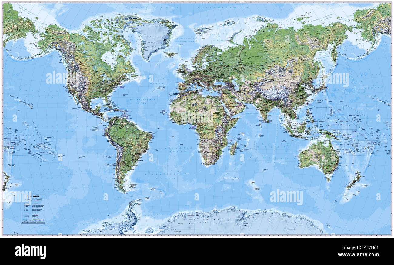 cartography, world maps, world map, stand: 2004 Stock Photo: 4523360 ...
