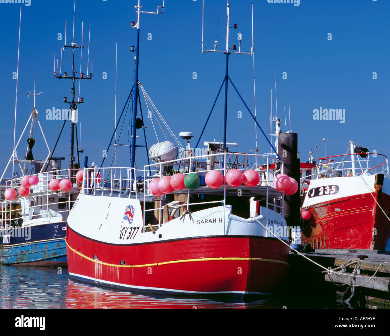 Fishing boats, Holyhead fish dock, Anglesey, North Wales, UK Stock ...