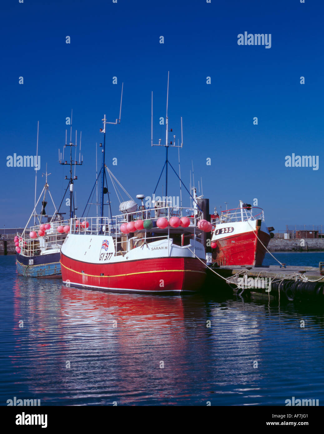 Fishing boats, Holyhead fish dock, Anglesey, North Wales, UK Stock ...