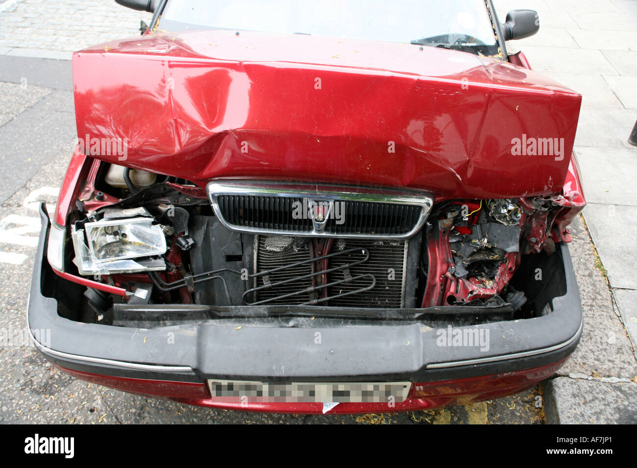 Crashed into street hi-res stock photography and images - Alamy