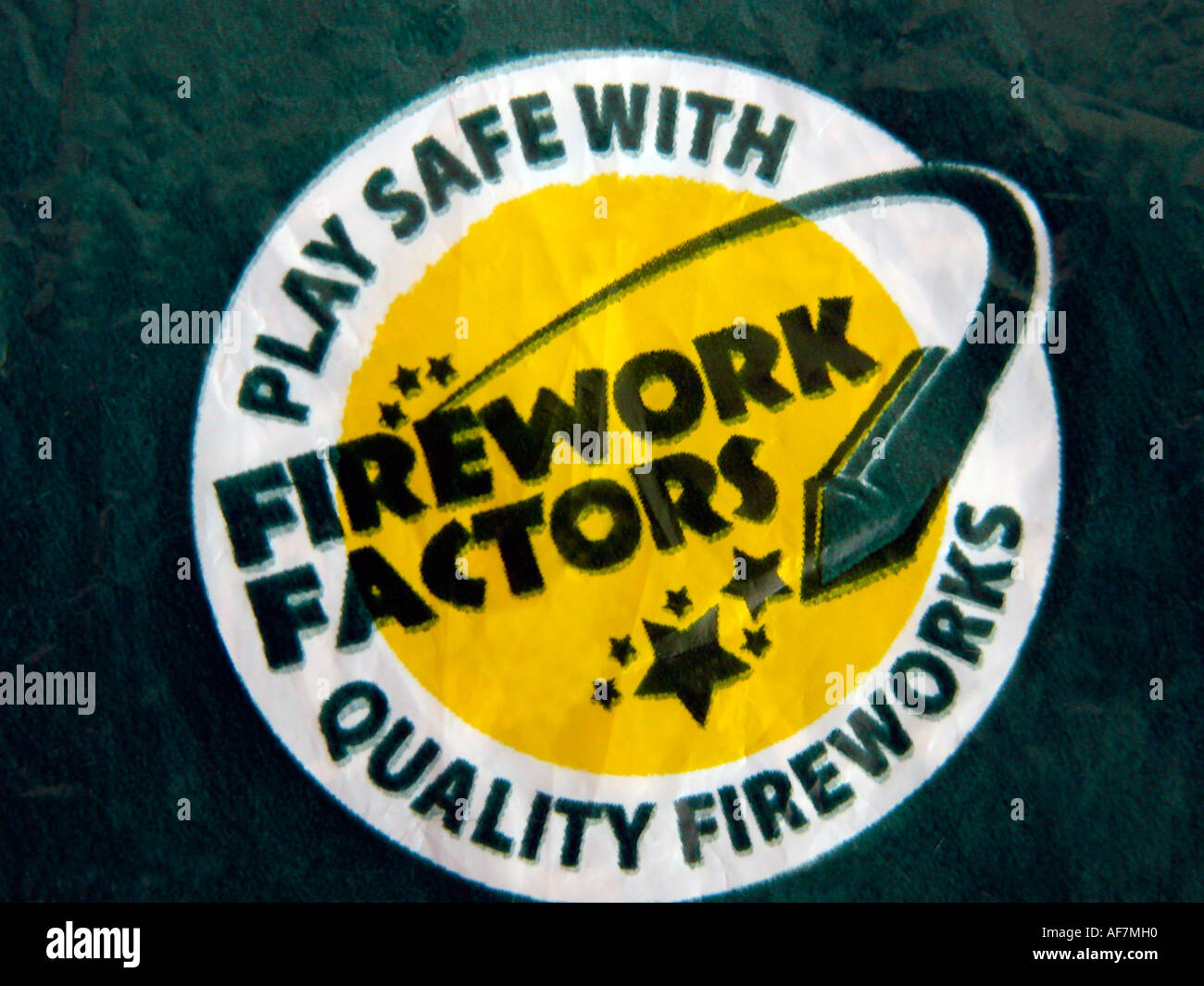 safety notice sign about fireworks and the danger they cause Stock ...