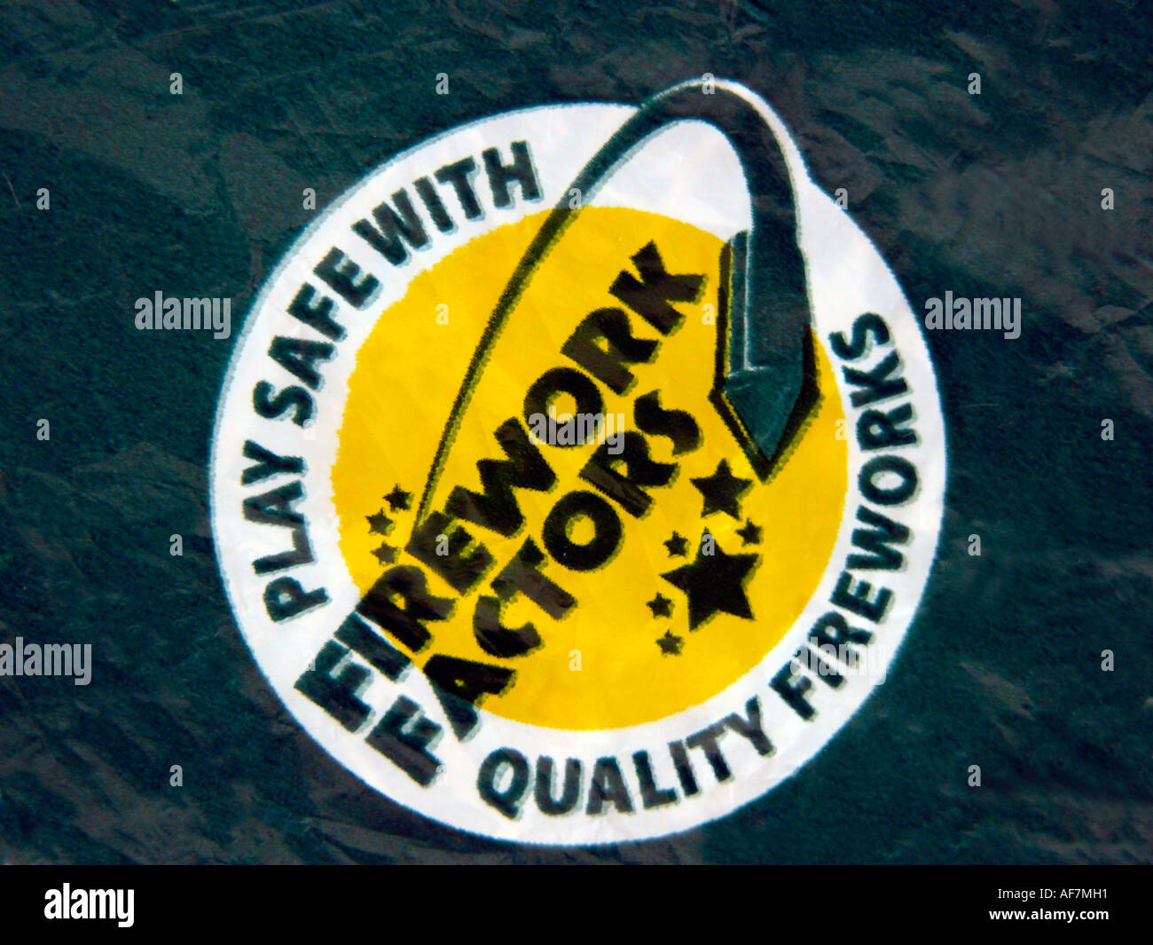 safety notice sign about fireworks and the danger they cause Stock ...