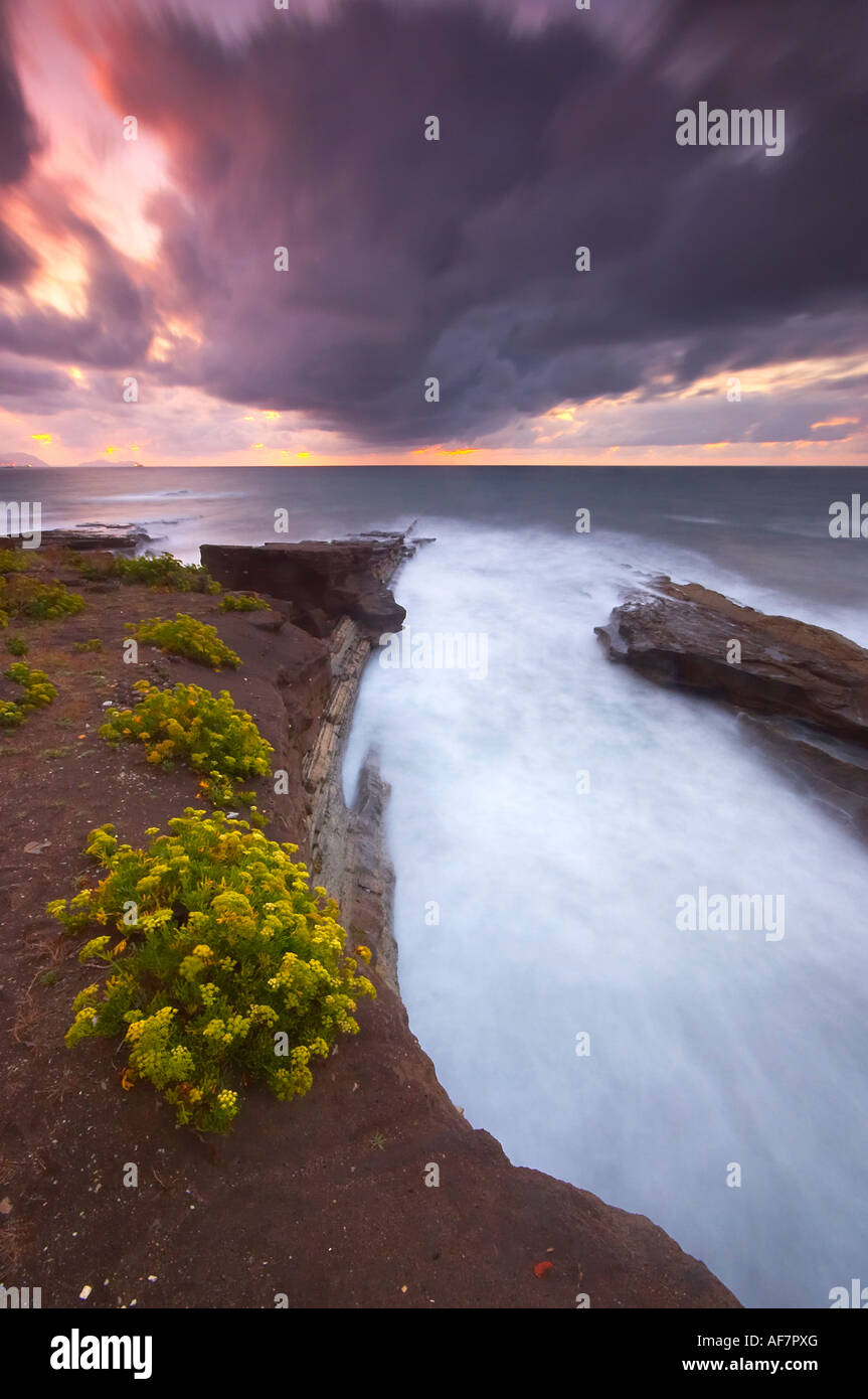 Coastline at Tunel Boca Beach, Bizcay, Basque Country, Spain. Costa de ...