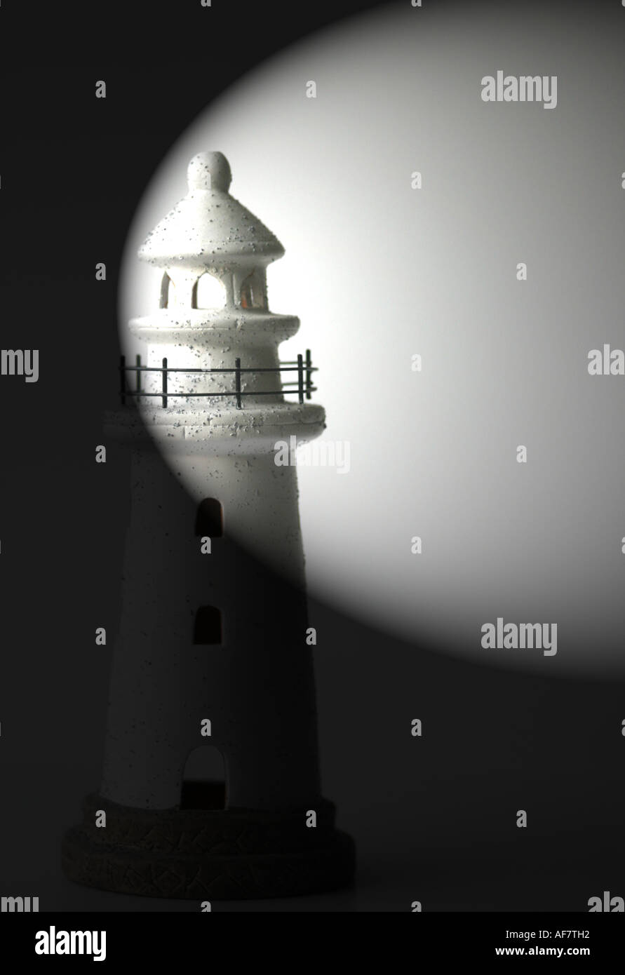 A Stock Photograph of a Lighthouse Shown in a Conceptual Still Life Way ...