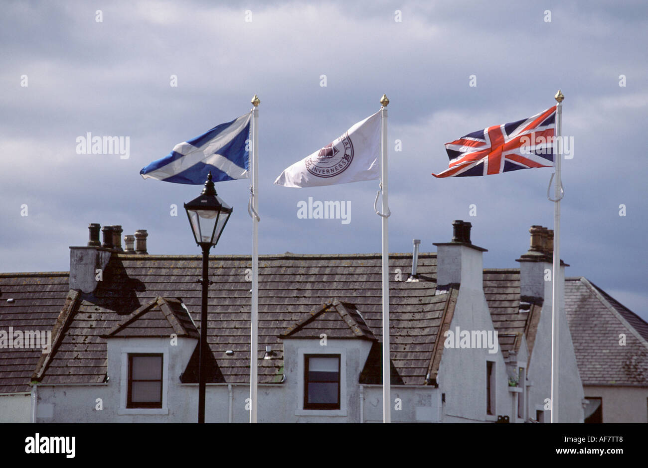 Flag, Scotland,Inverness and Great Britain Stock Photo - Alamy
