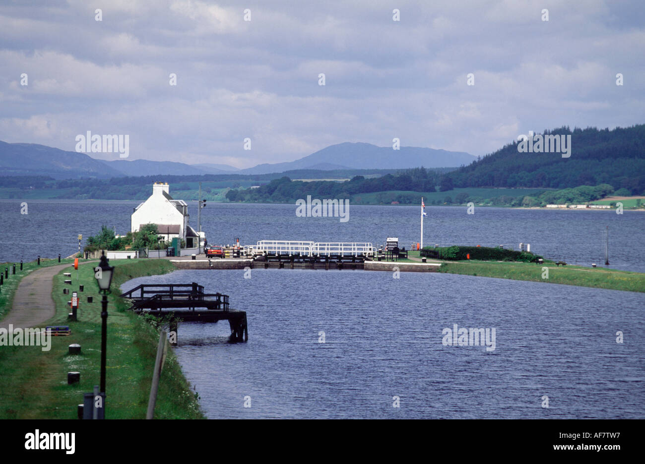 The first lock at Caladonian canal Stock Photo - Alamy