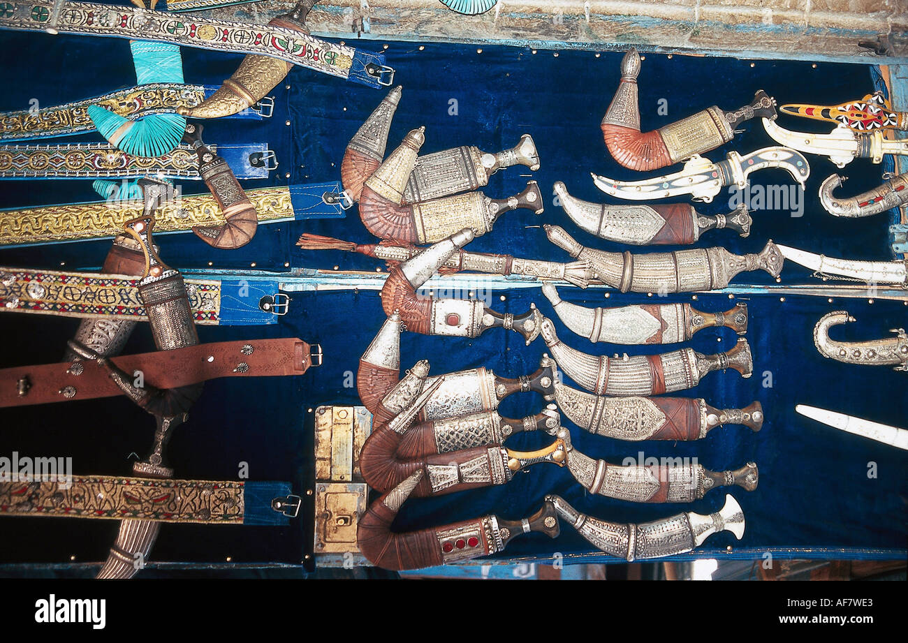 geography / travel, Yemen, skilled crafts, crooked dagger for sale ...